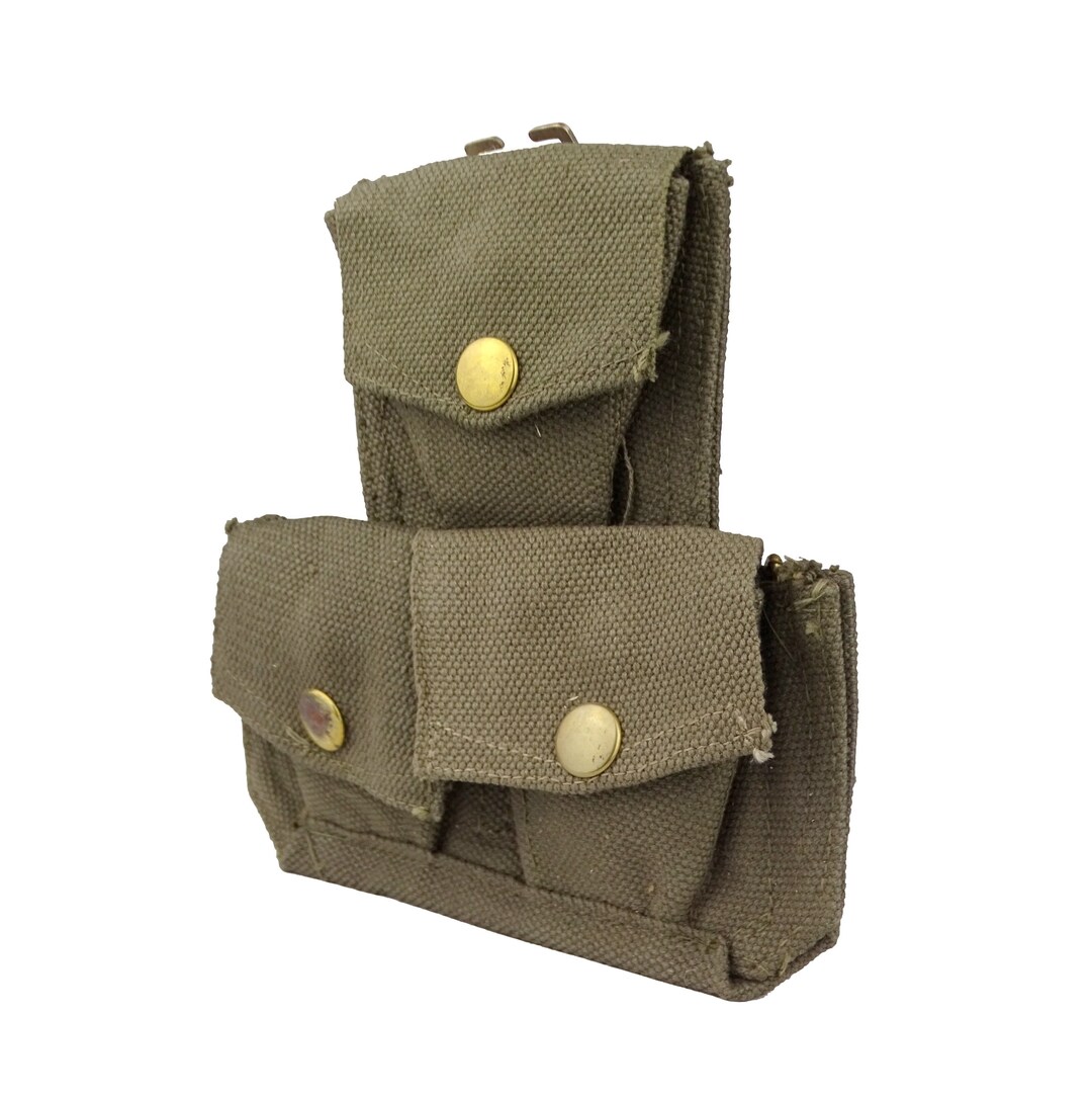 British Army WW2 Period Pouch Three Small Compartments for Enfield 303 ...