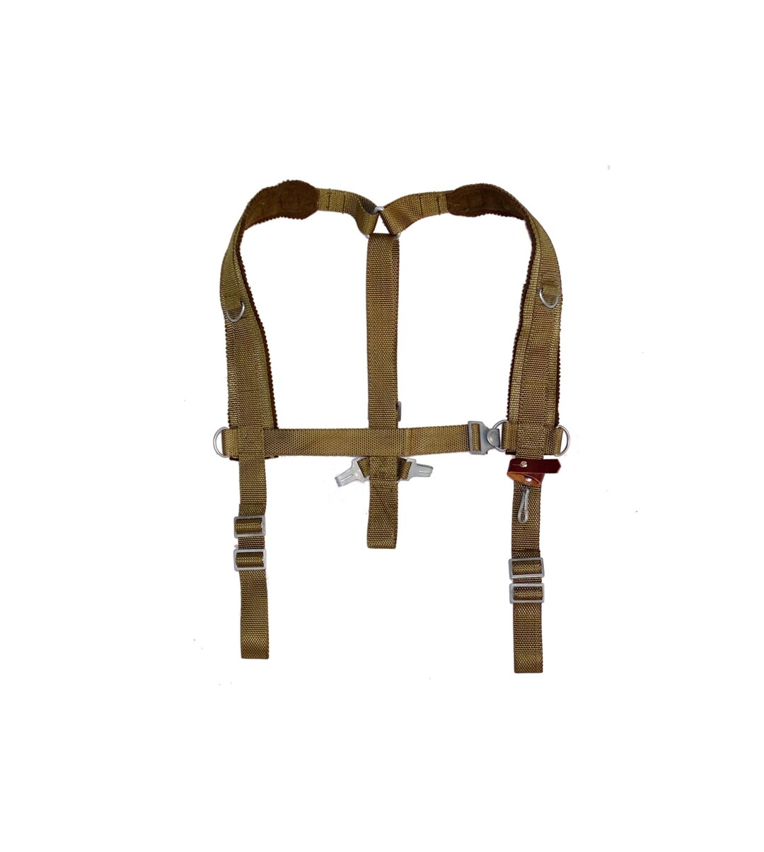 Ex-army Shoulder Harness Green Webbing With Leather Strap Braces Yoke ...
