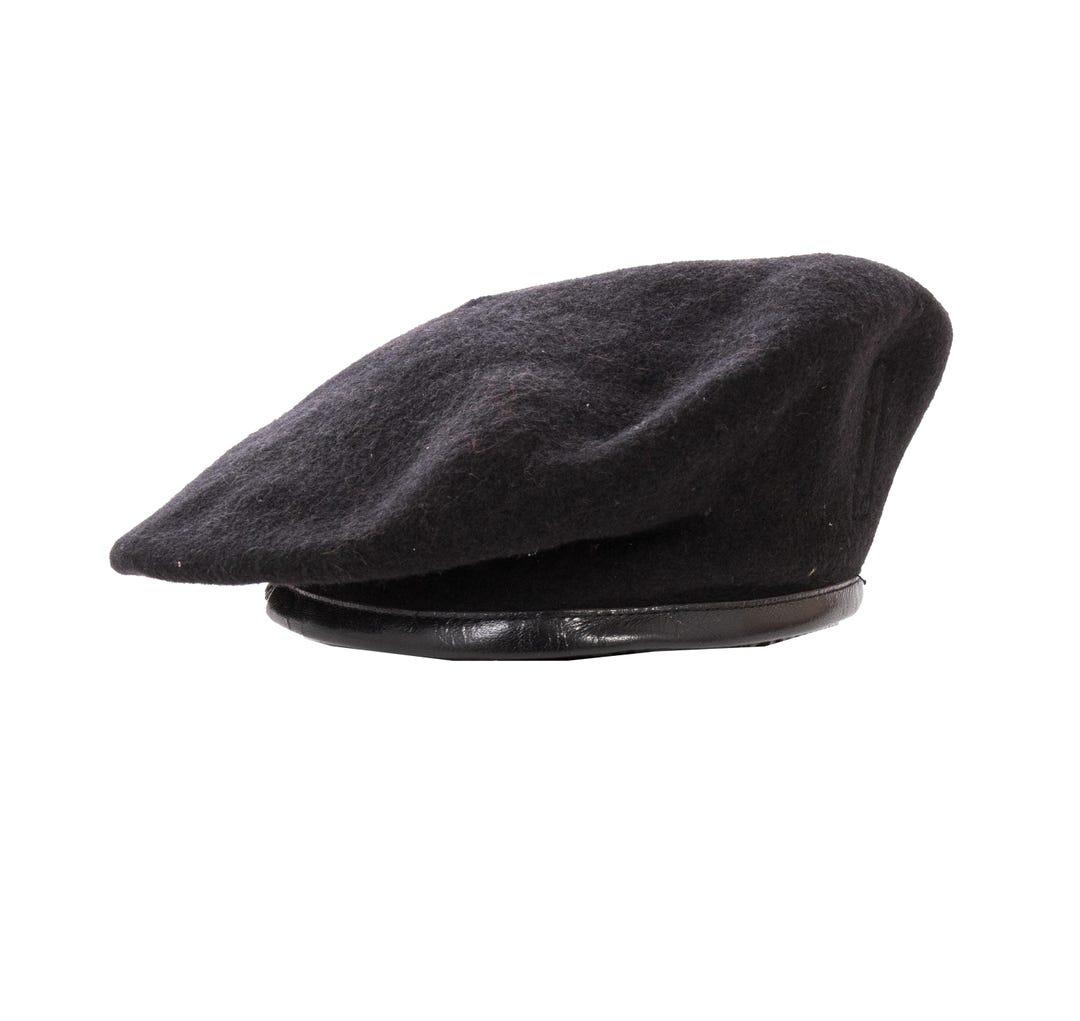 Genuine Italian Army Woolen Black Beret 1980s True Vintage Military ...