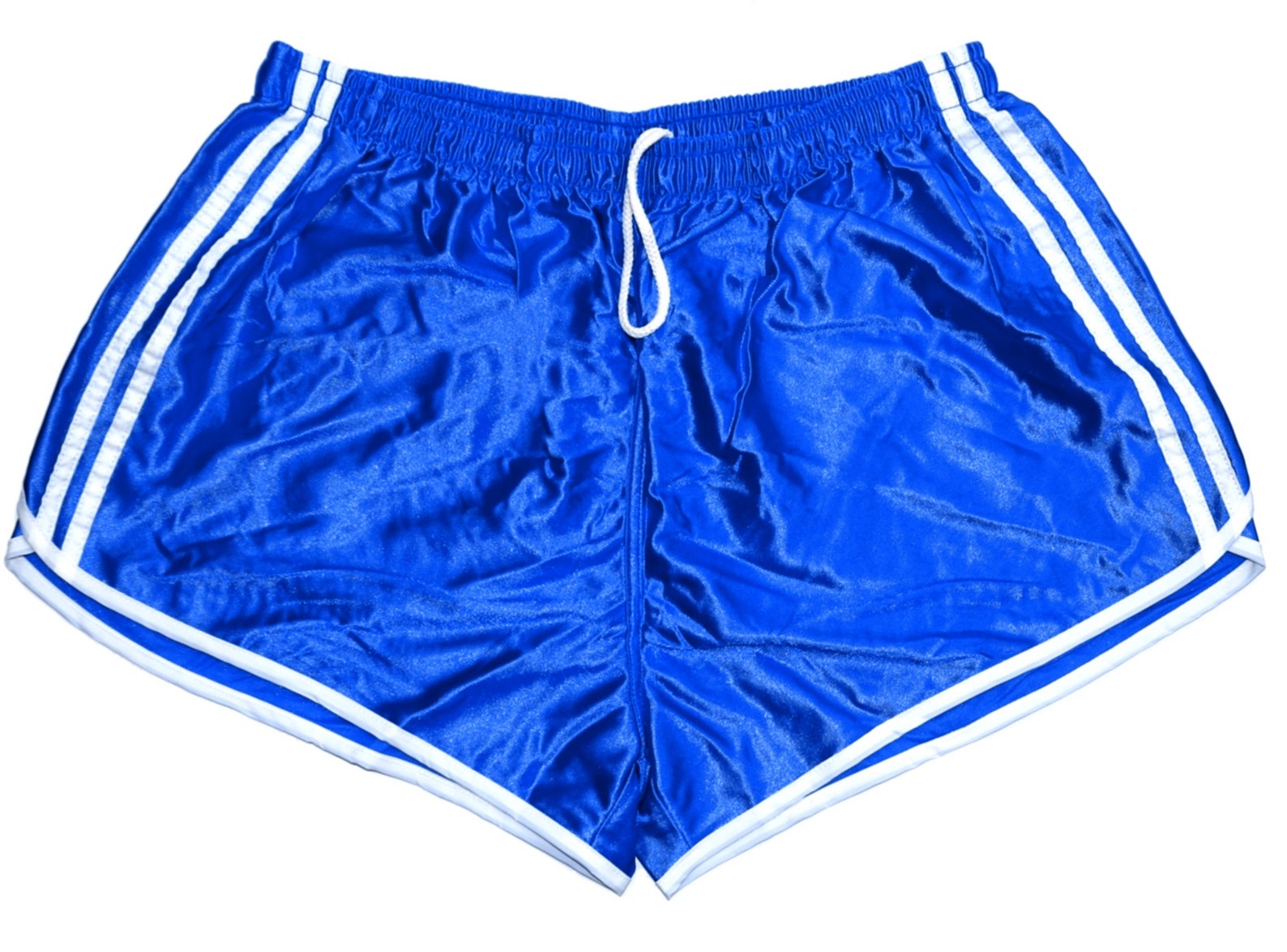 Vintage 1990s French Army Shorts Blue White Stripes Silky Hot Pants ...