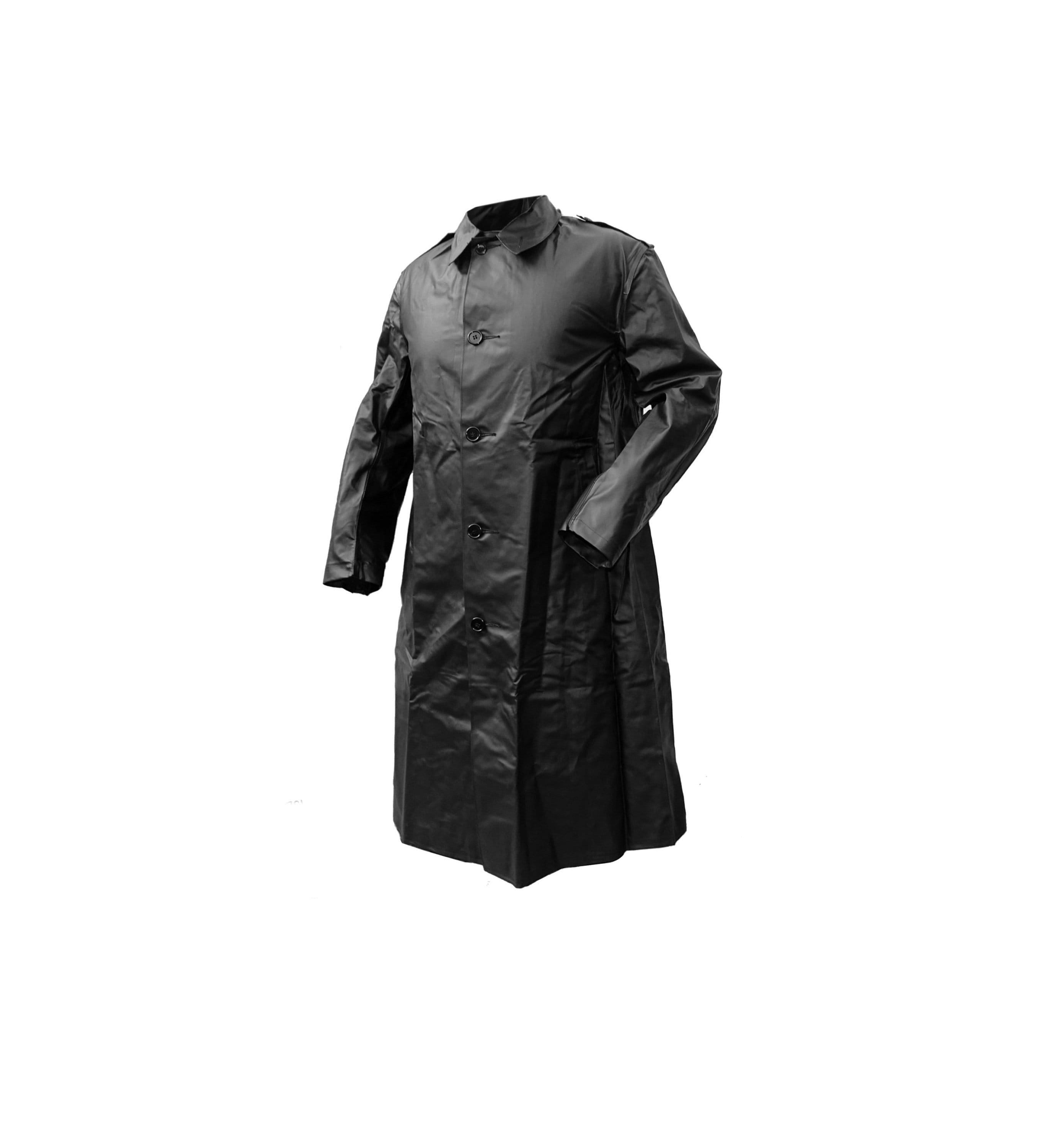 1960s Genuine Swedish Army Black Raincoat Rubber Coat 1960s Genuine Swedish Army Black Raincoat Rubber Coat