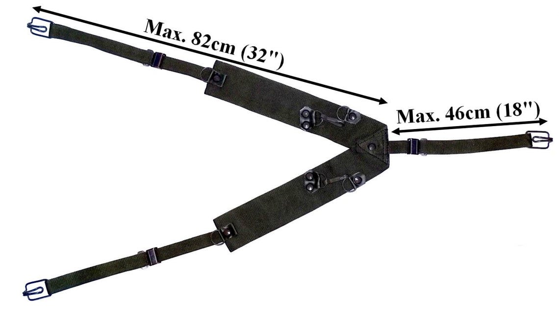 Ex-army Shoulder Harness Y-strap Suspenders Braces Adjustable Thick ...