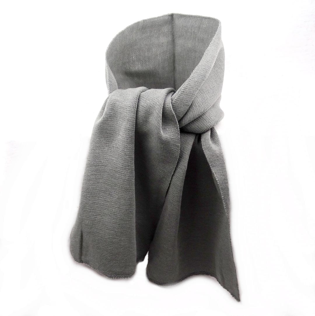 1980s East German Army Scarf Grey Synthetic Wool Vintage Warm Soft Cold ...