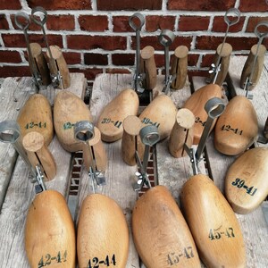 Vintage 1970s Wooden Shoe Trees Mens Boot Stretcher Original German ...