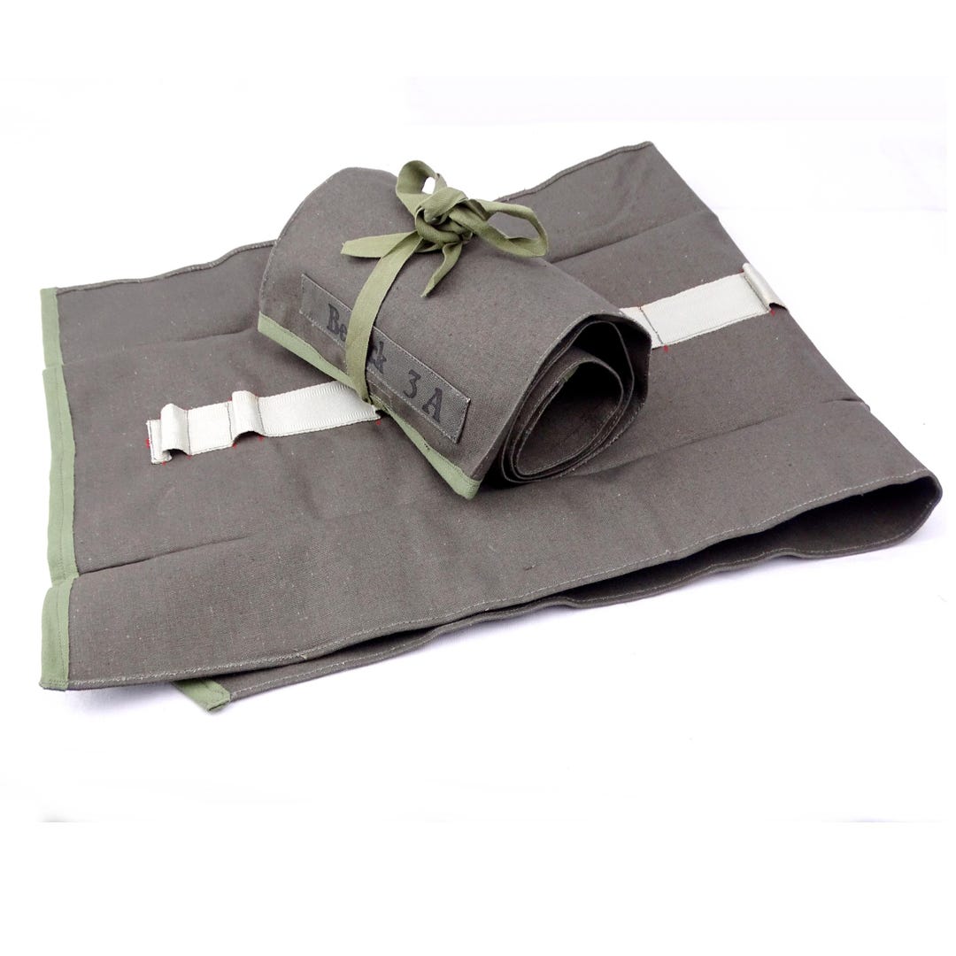 Swedish Army Roll up Cotton Canvas Pouch Large Long Case for Surgical ...