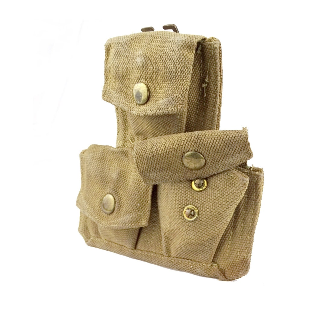 British Army WW2 Period Pouch Three Small Compartments for Enfield 303 ...