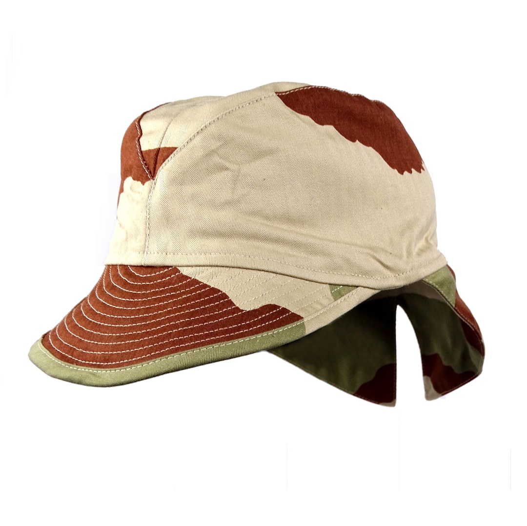 Vintage French Army Cap Cotton Breathable Lightweight Swallowtail Field ...