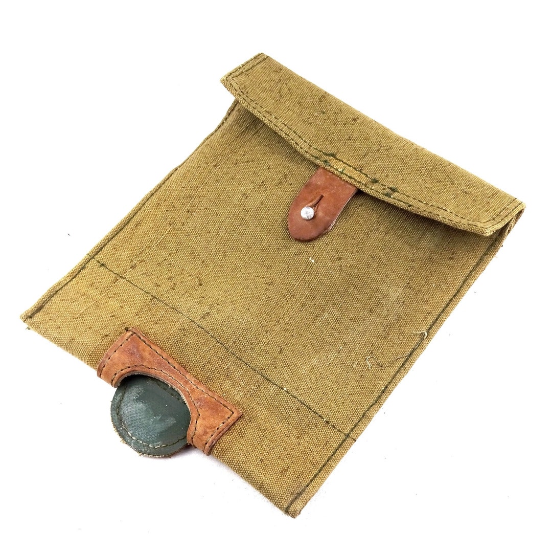 1980s Soviet Bloc Army Linen Canvas & Real Leather Shovel Cover Old ...