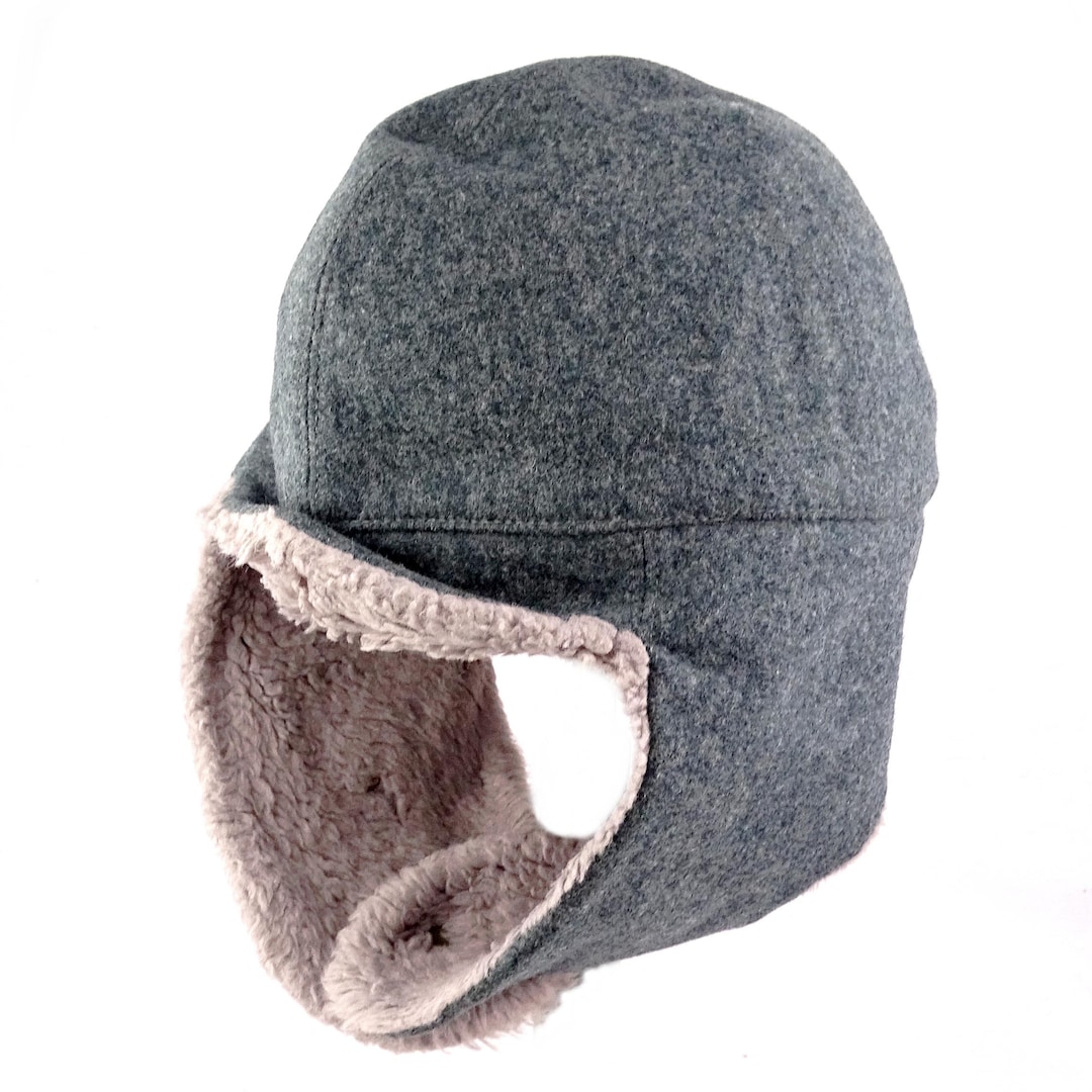 Vintage Swiss Army Wool Winter Hat Grey Original Swiss Military Faux ...