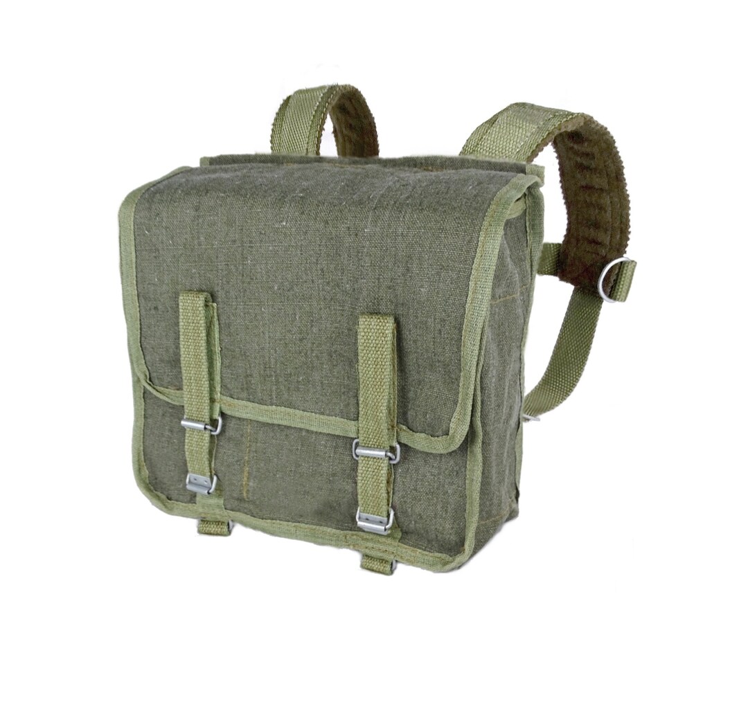 Vintage 1960s Linen Canvas Day Pack Army Surplus Backpack Small ...