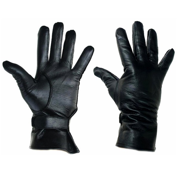 Black Leather Gloves - Etsy