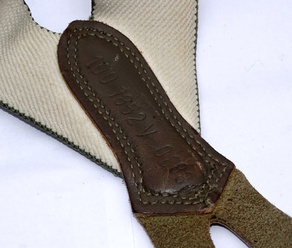 Genuine German Army Braces Real Leather Ends Adjustab… - Gem