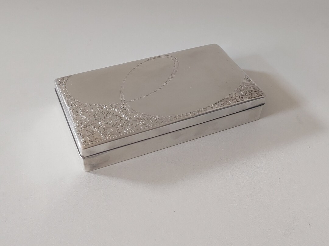 Antique Japanese BOX Silver Box Trinket 1930s Engraved Box - Etsy