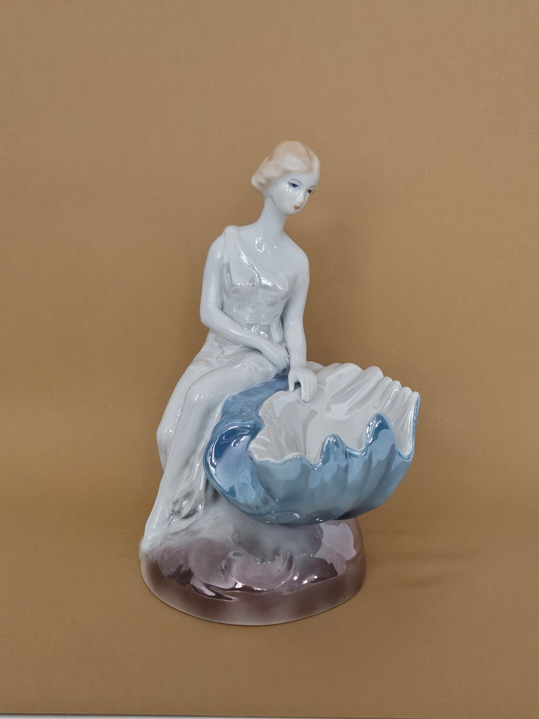 Vintage Big FIGURE Porcelain Stipo Dorohoi Romania Beautiful Painted ...