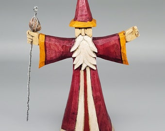 Hand Carved Wizard | Etsy