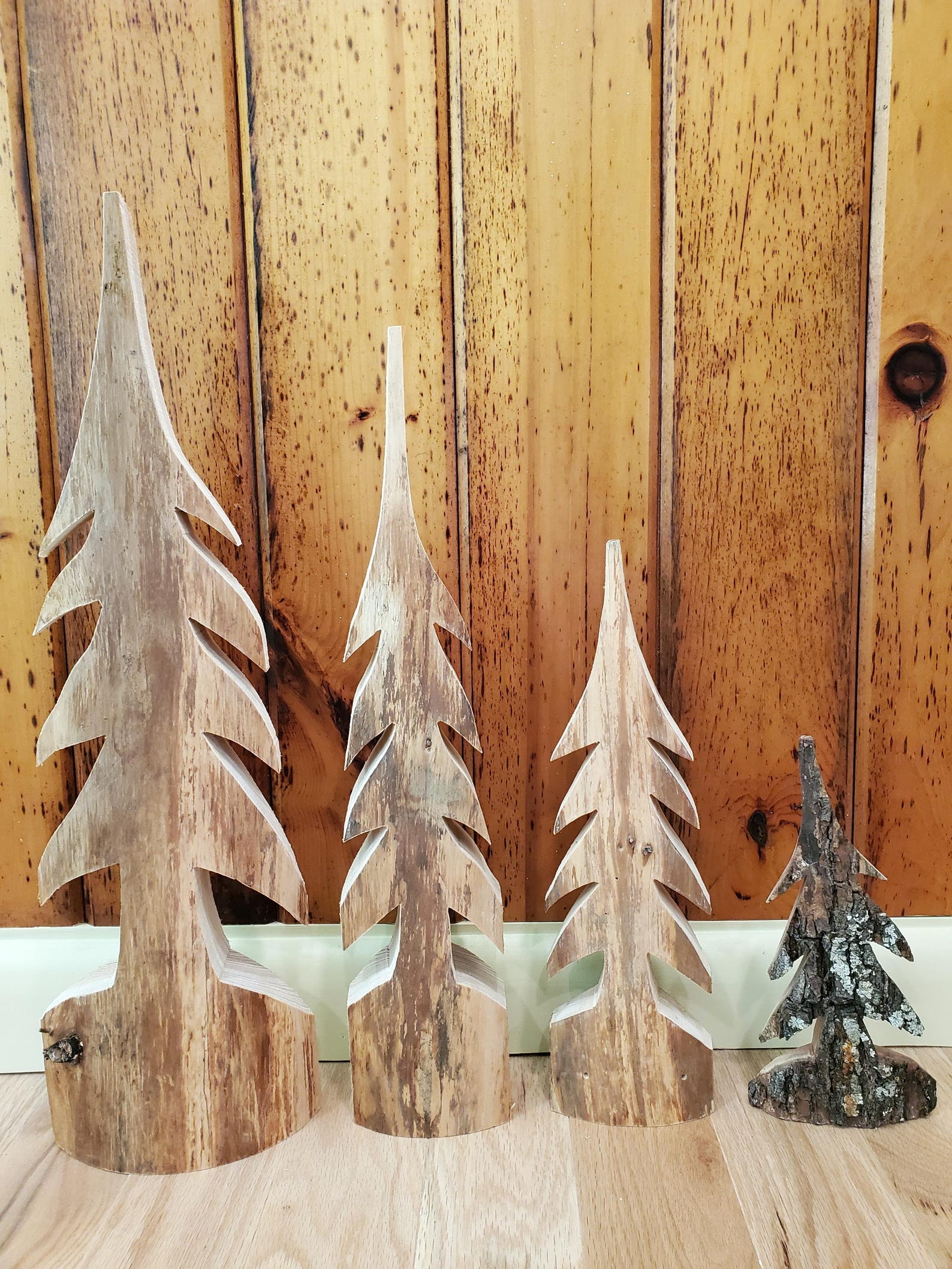 Hand Cut Rustic Wood Pine Trees - Etsy