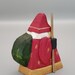 Hand Carved Wooden Folk Art Triangle Santa Claus Figure - Etsy
