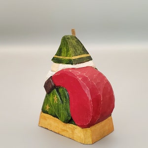 Hand Carved Wooden Folk Art Triangle Santa Claus Figure - Etsy