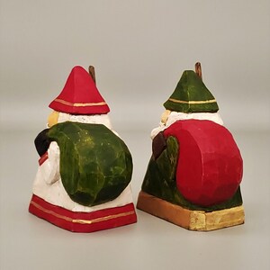 Hand Carved Wooden Folk Art Triangle Santa Claus Figure - Etsy