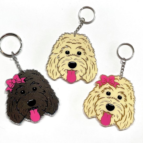Labradoodle Keychain - Etsy