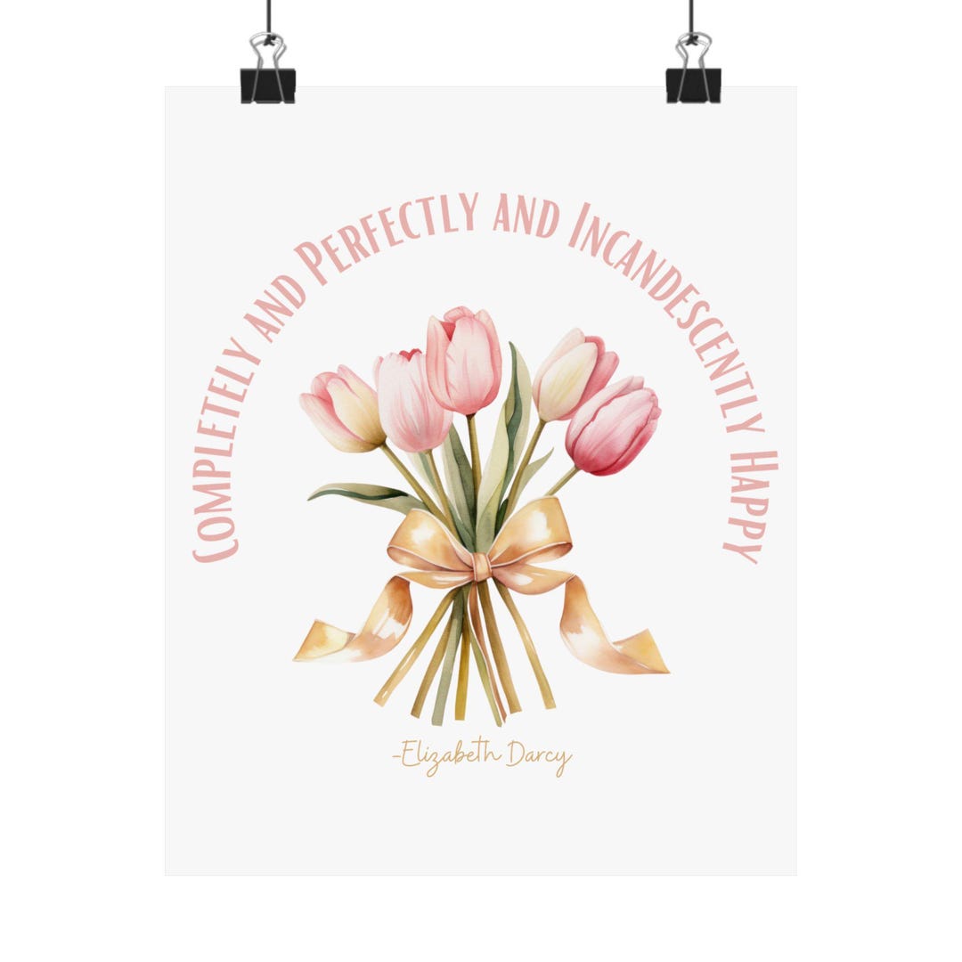 Literary Quote Matte Vertical Posters - Pride and Prejudice Quote Print ...