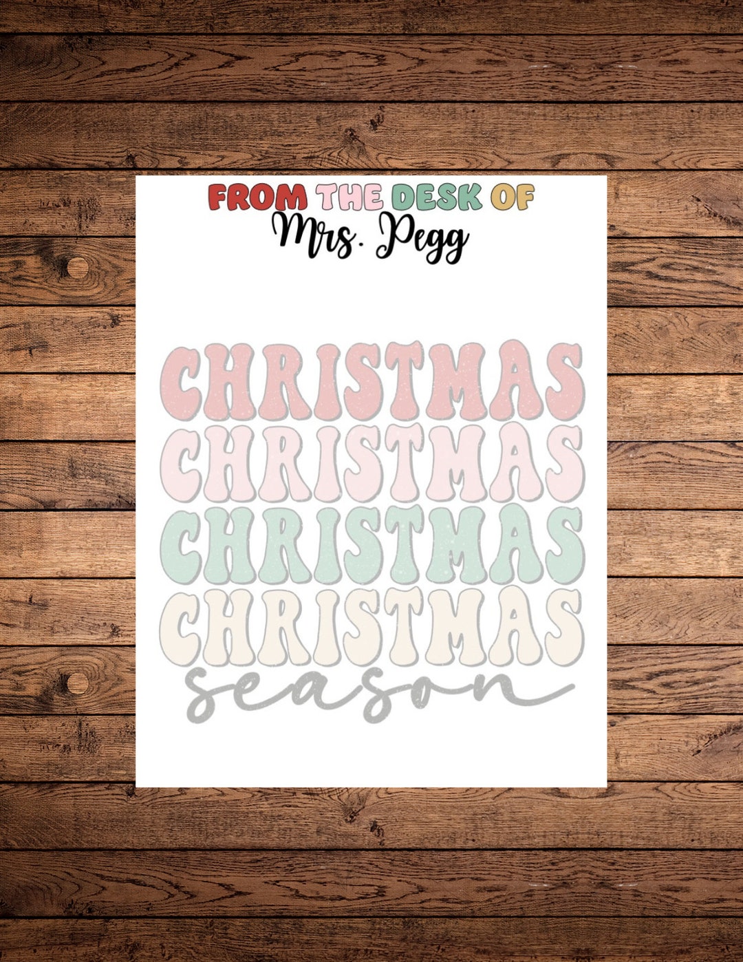 Christmas Christmas Season Notepad, Christmas Notepad, Personalized ...