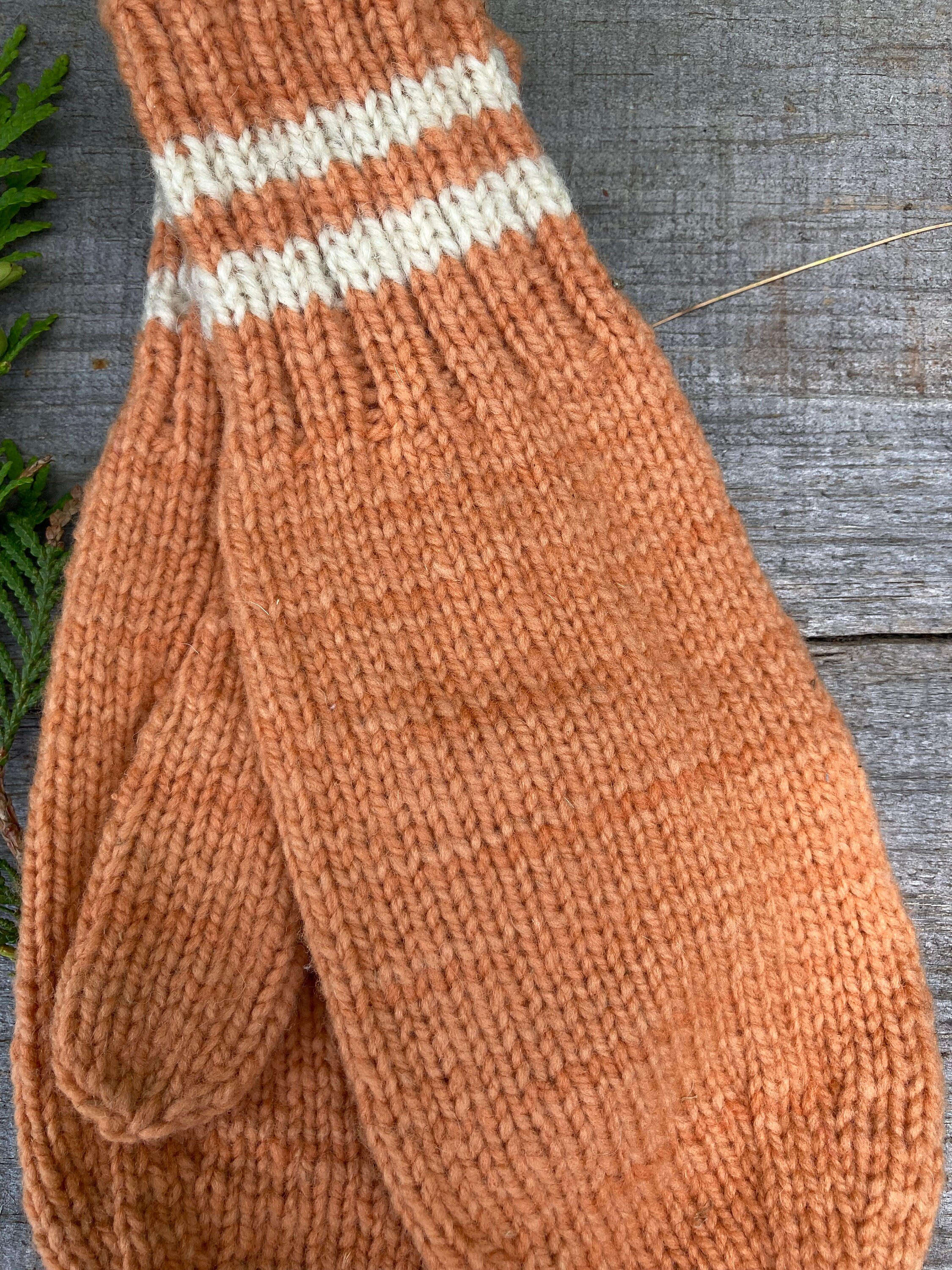 Orange Wool Mittens Ladies Orange Wool Mittens Plain Orange - Etsy UK