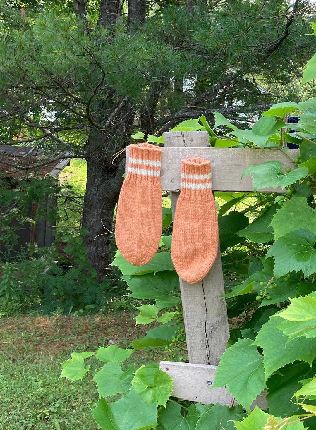 Orange Wool Mittens, Ladies Orange Wool Mittens, Plain Orange Mittens ...