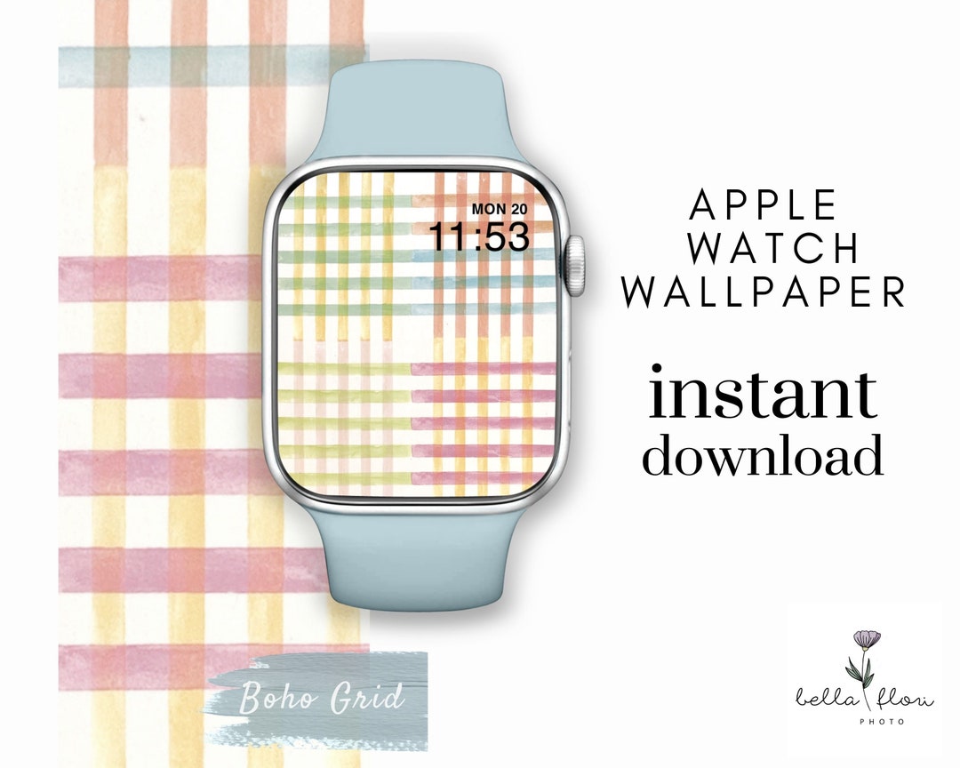 Apple Watch Face Watch Wallpaper Boho Grid Watch - Etsy