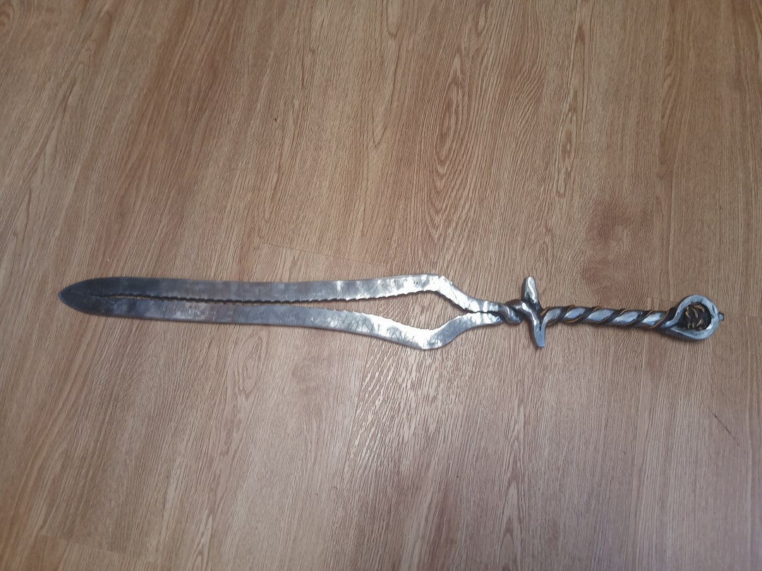 Hollow's Coiled Sword, Hand Forged One Piece Construction, Twisted ...