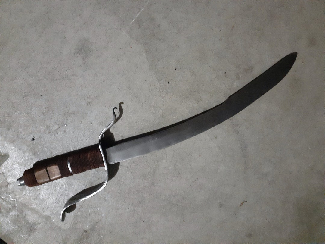 Hand Forged, 5160 Steel, Mini Kilij Style, Short Sword, Swept Guard ...