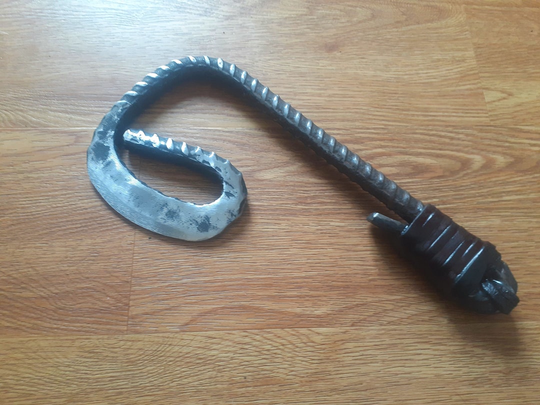 Fallout Inspired Hand Forged Raider Style Rebar Hand Axe With Leather ...