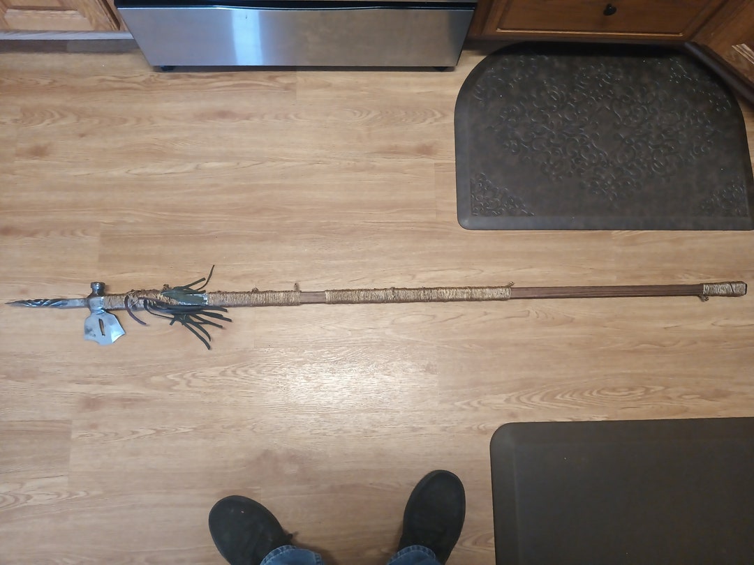 Knightly Poleaxe, Hand Forged, Medieval Polearm, Handmade, Cutting ...