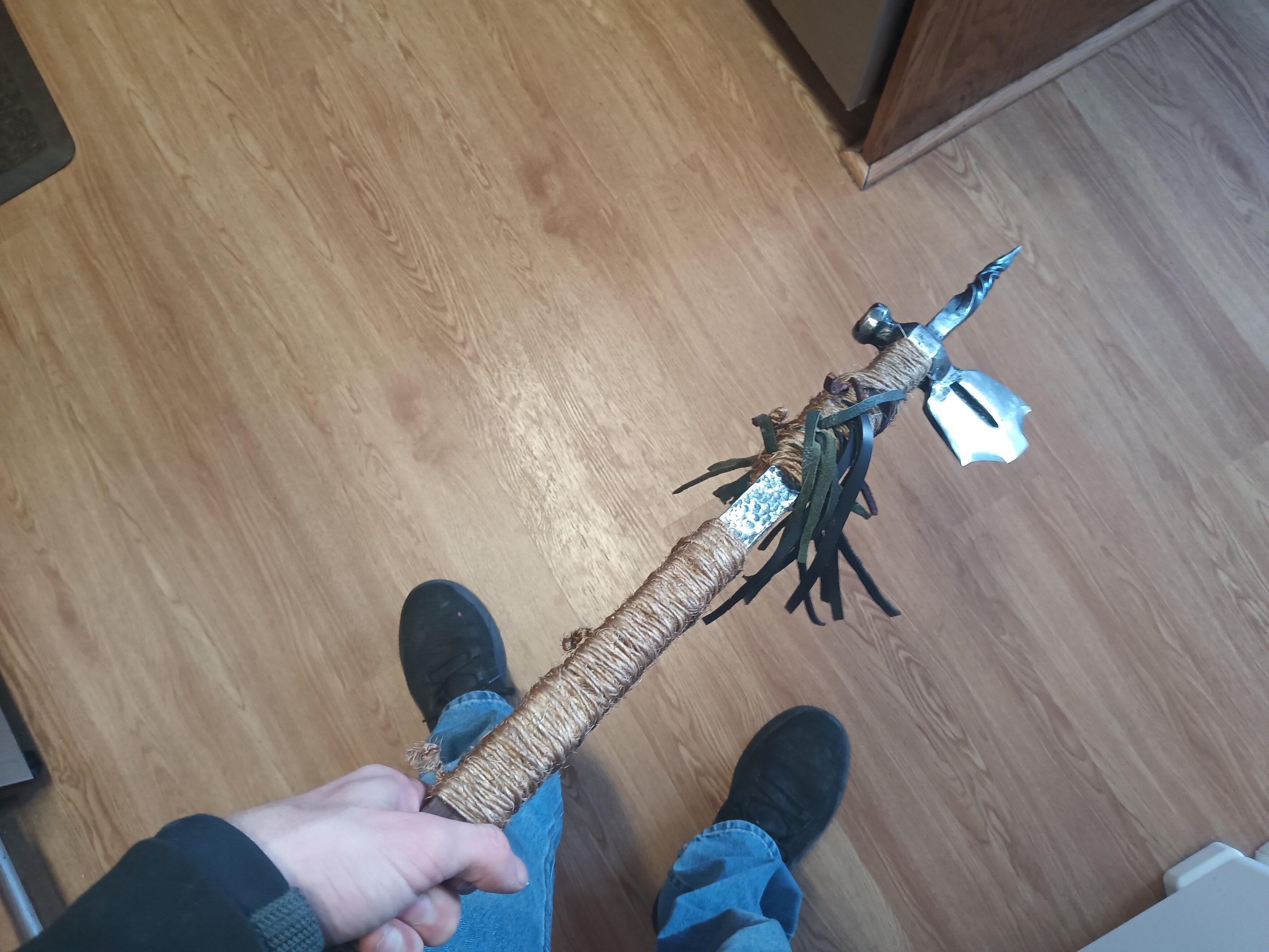 Knightly Poleaxe, Hand Forged, Medieval Polearm, Handmade, Cutting ...