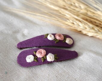 Hamburger Hair Clip Embroidered Hair Bow Fast Food Shake Fries - Etsy