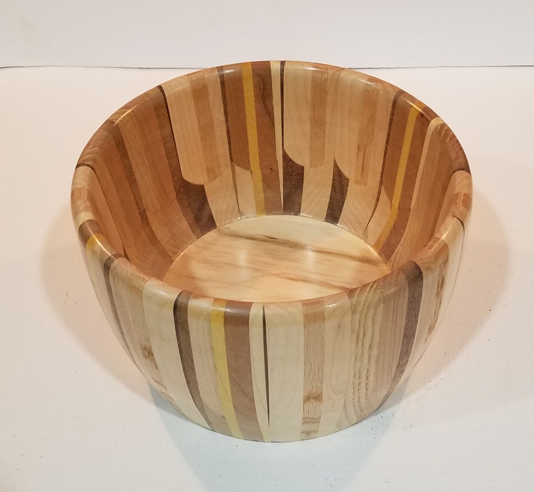 Stave Style Segmented Wood Turned Bowl - Etsy