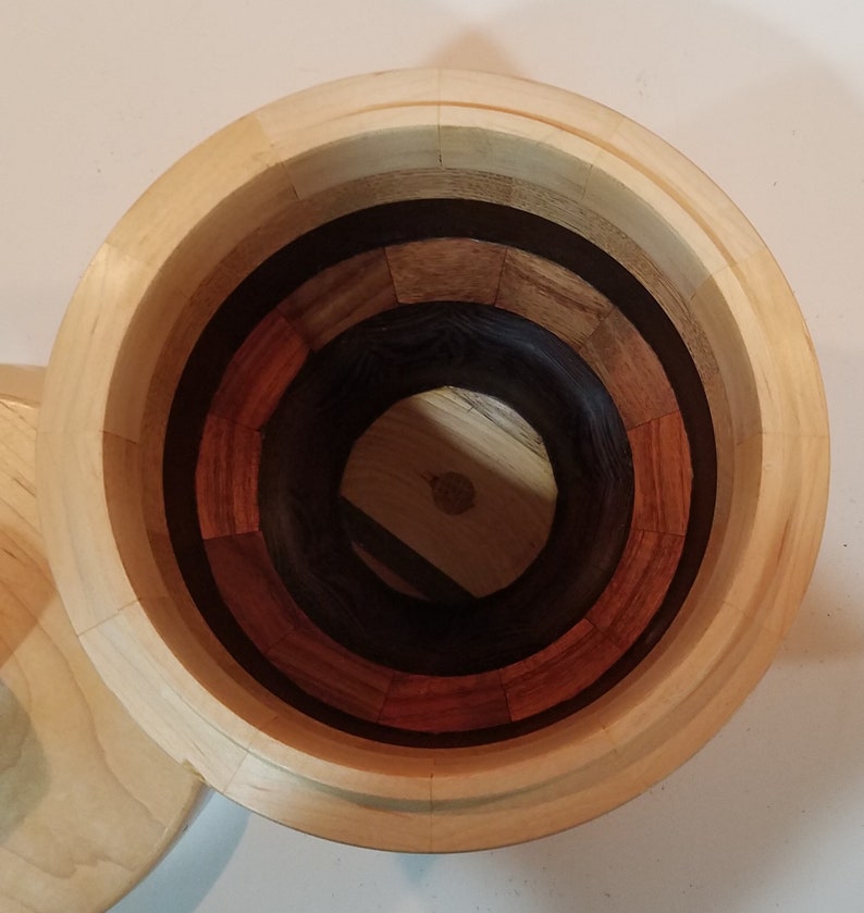 Lidded Segmented Turned Bowl - Etsy