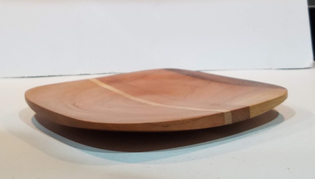 Solid Wood/segmented Turned Plate - Etsy