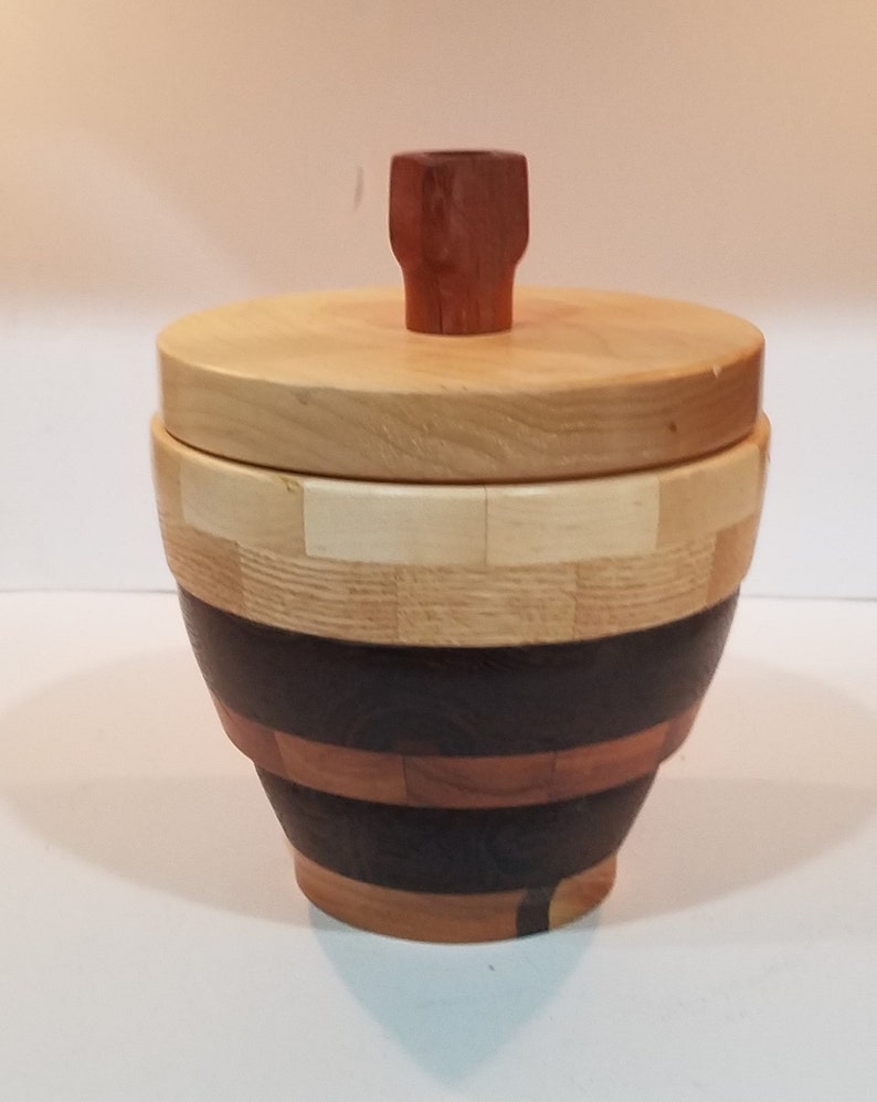 Lidded Segmented Turned Bowl - Etsy