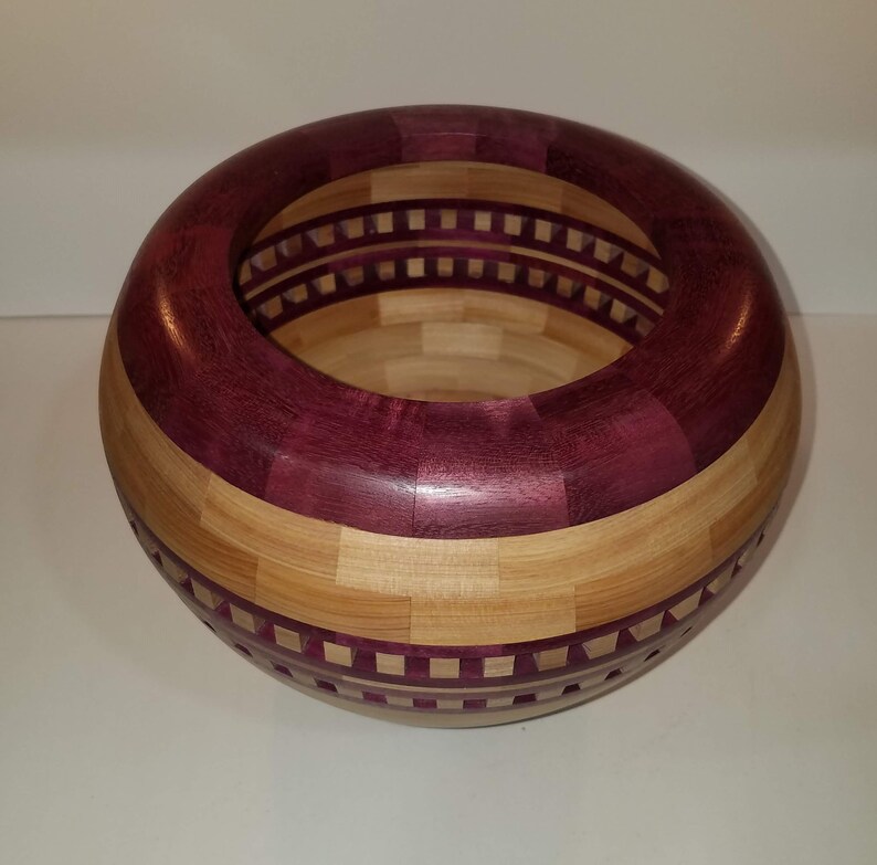 Open Segmented Wood Turned Bowl - Etsy