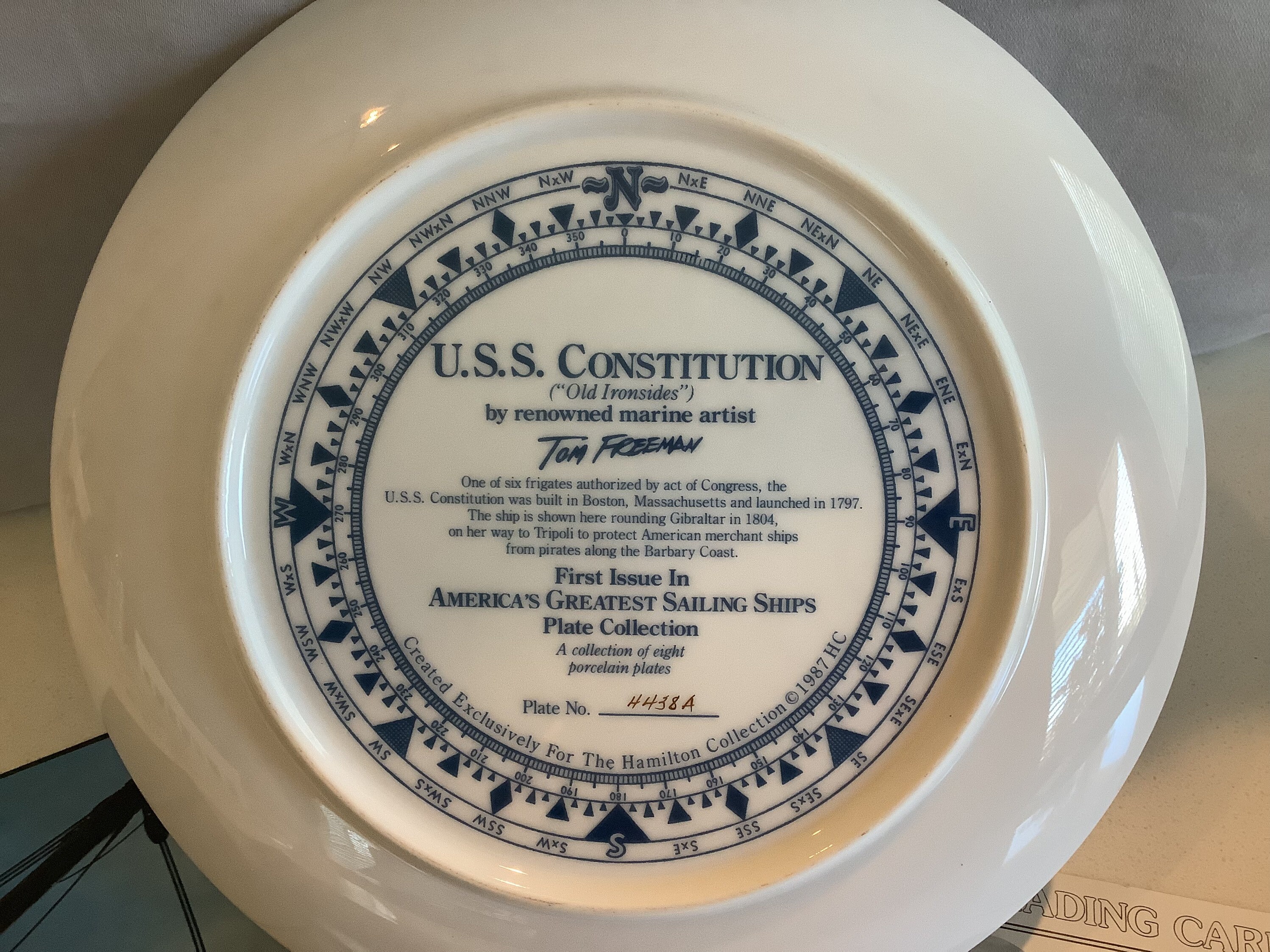 Vintage 1987 the USS Constitution Porcelain Collector Plate Americas ...