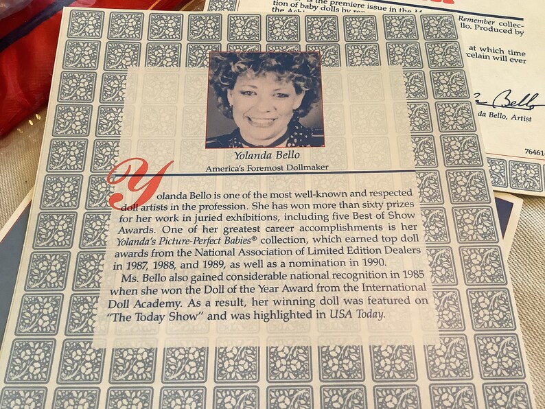 Vintage Yolanda Bello justin Porcelain Doll moments to Remember ...