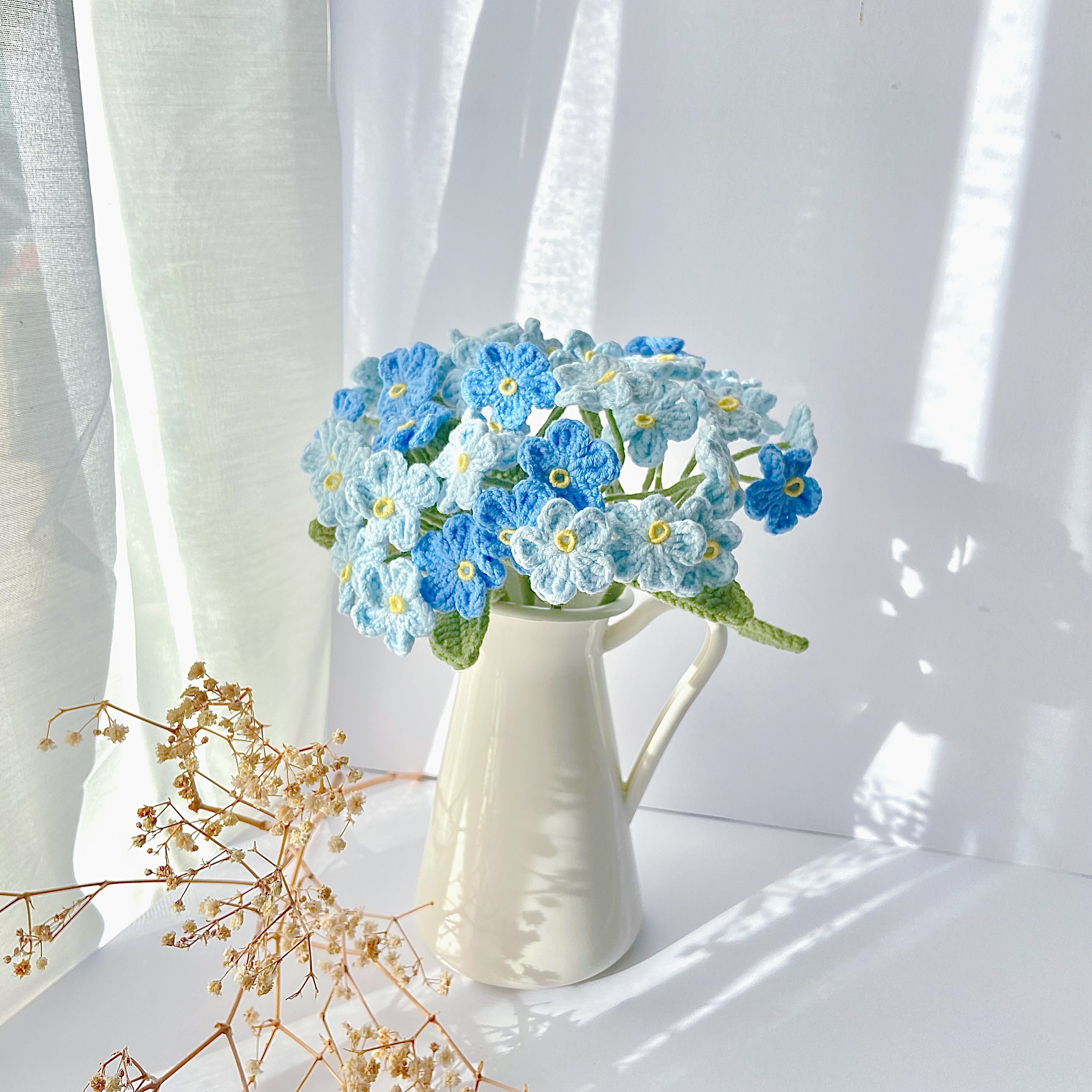 Crochet Flower Pattern. Crochet Forget Me Not. Crochet Flower - Etsy