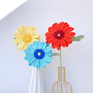 Gerbera Daisy Flower Crochet Pattern, Crochet Flower Bouquet Pattern ...