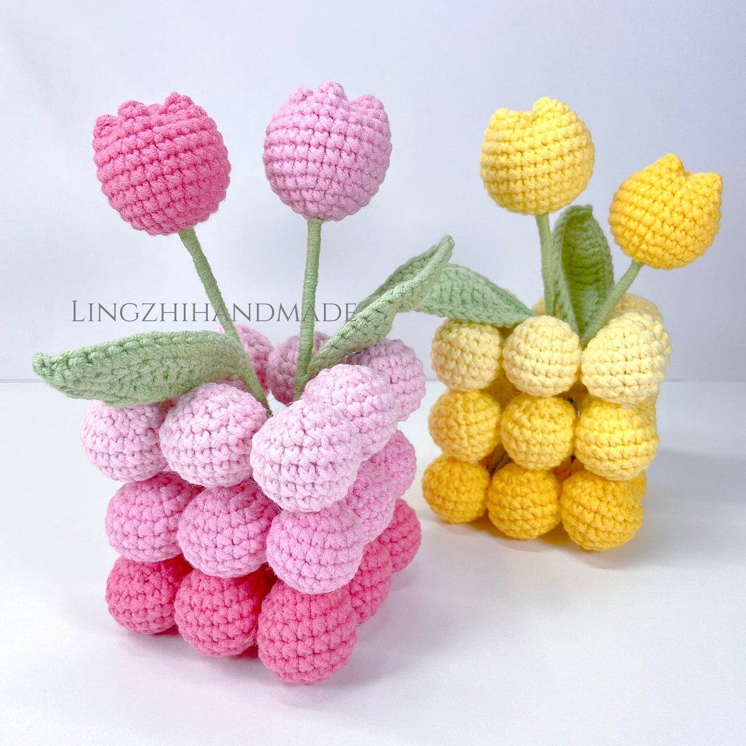Tulips Decor Crochet Pattern Crochet Tulips Pattern Crochet Flower ...