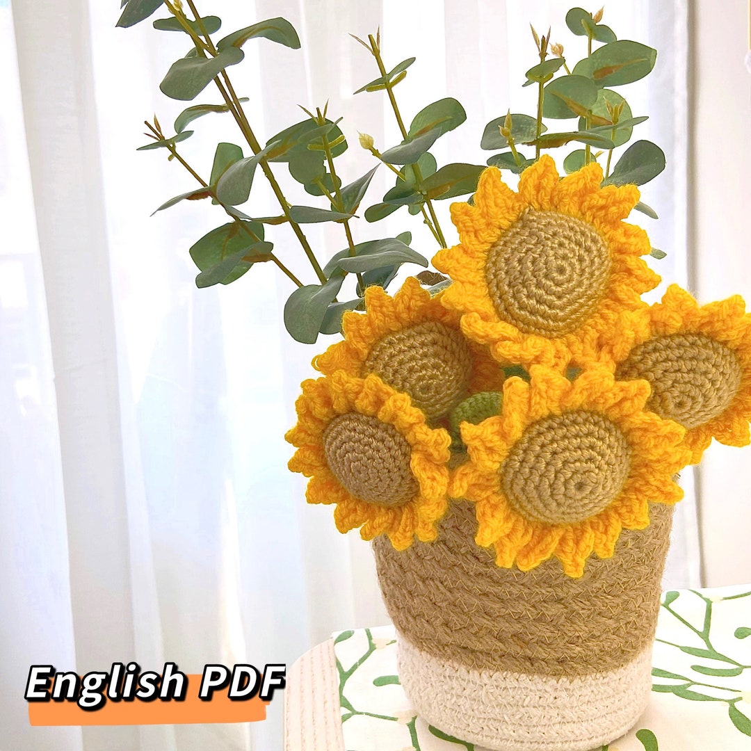 Sunflower Crochet Pattern, Crochet Sunflower Pattern, Crochet Flower ...
