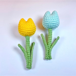 Crochet Flower Pattern, Crochet Keychain Pattern, Crochet Tulip Flower ...