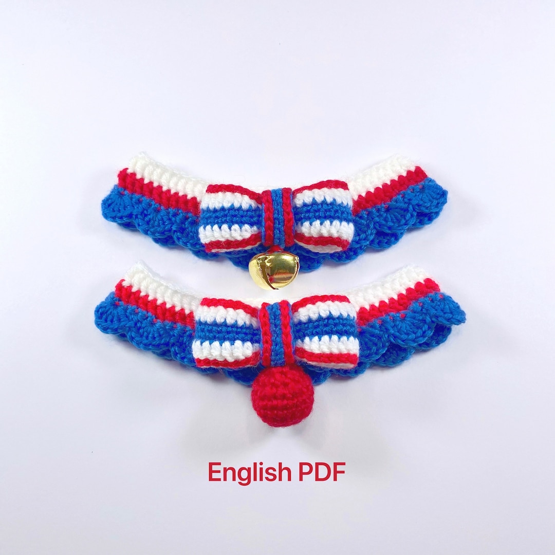 Pet Collar Crochet Pattern, Dog Collar Crochet Pattern, Cat Collar ...
