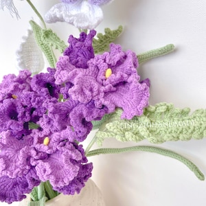 Iris Flower Crochet Pattern, Crochet Flower Pattern, Crochet Iris ...
