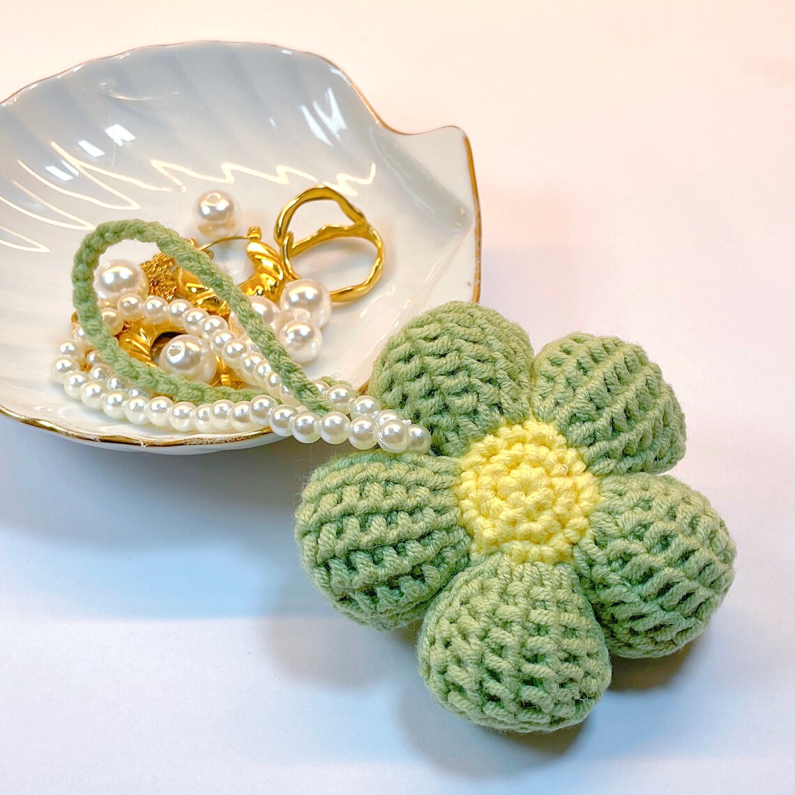 Crochet Flower Pattern Crochet Keychain Pattern Crochet - Etsy